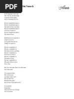 How Excellent Is Your Name Lyrics | PDF