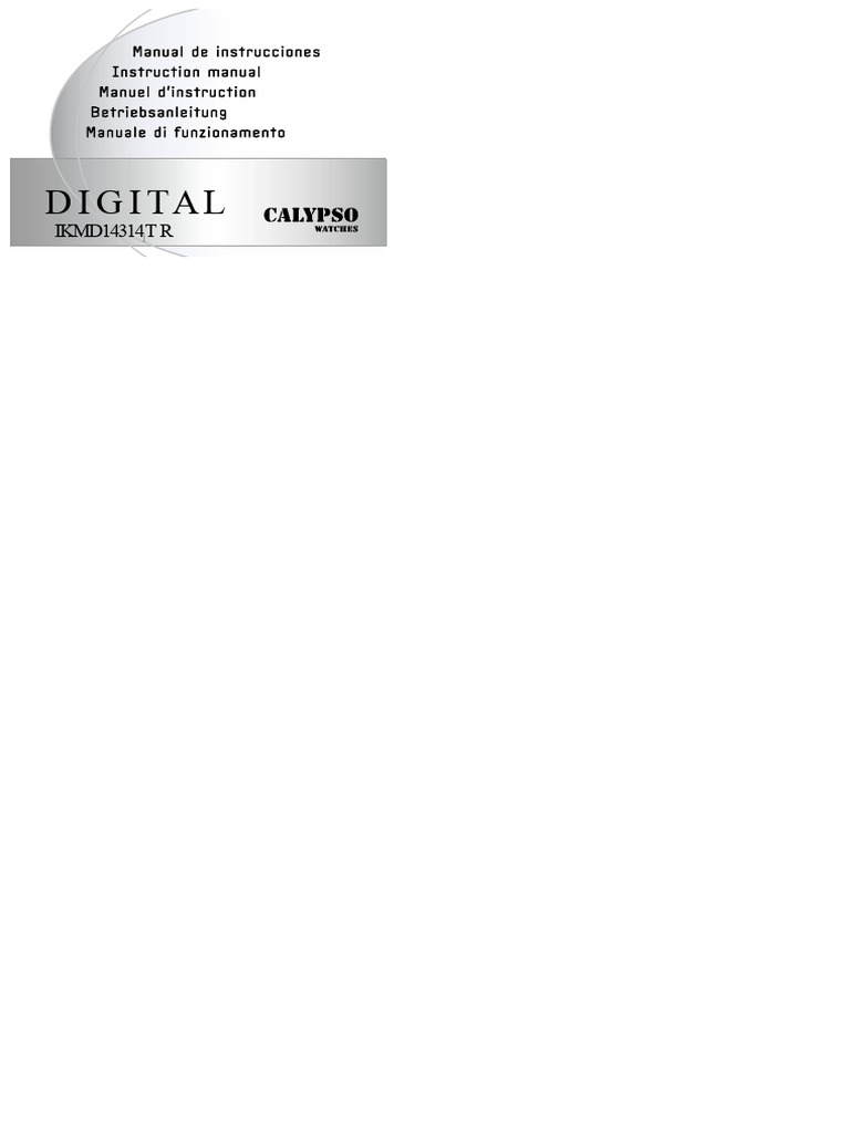 Manual jam tangan Calypso K5607_1 | PDF