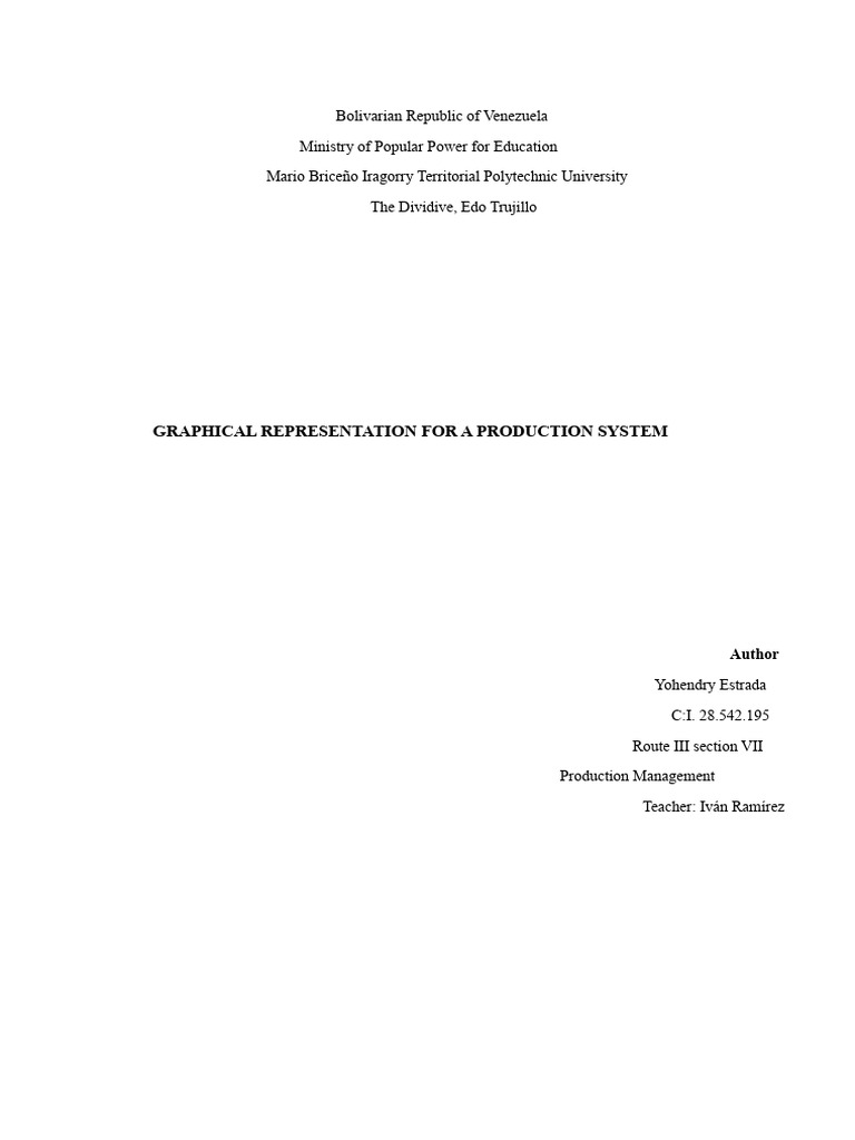 Graphic Representation For A Production System | PDF | System