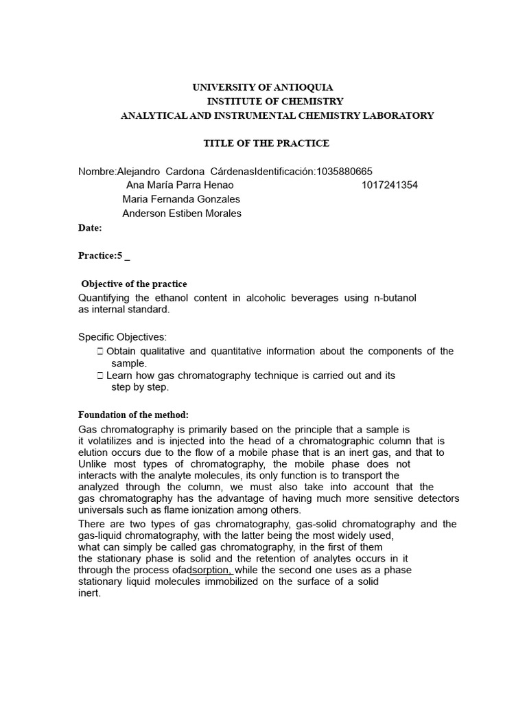Chromatography Report | PDF | Chromatography | Gas Chromatography