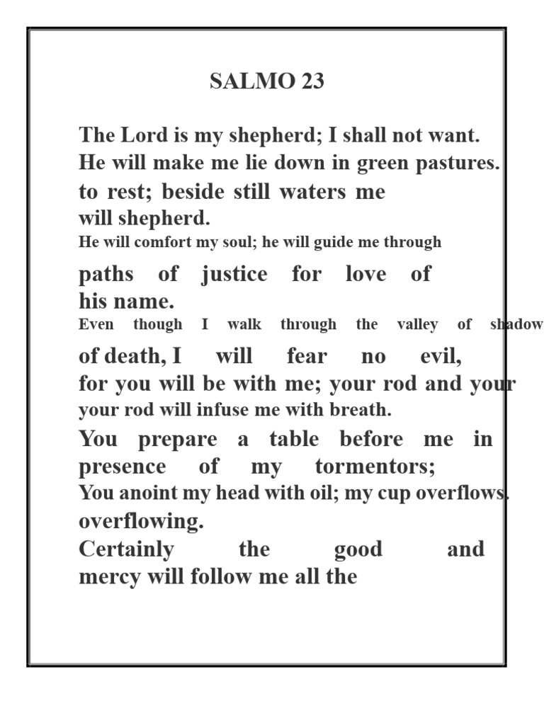 Psalm 23 | PDF