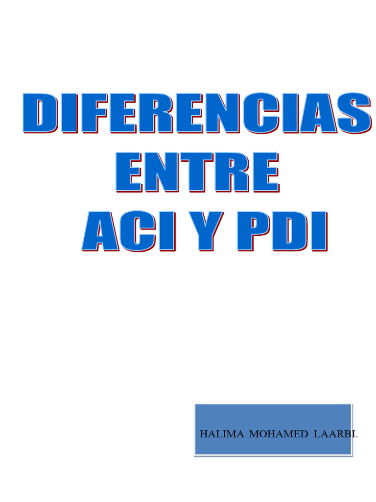 Difference Between ACI and PDI | PDF | Curriculum | Special Education