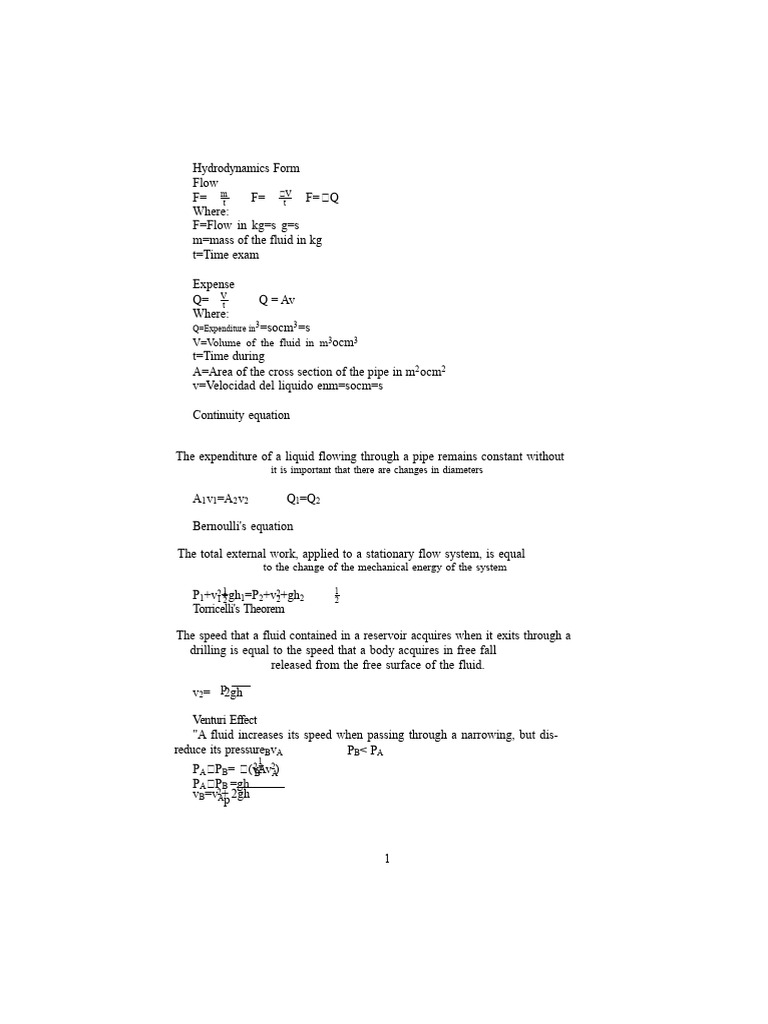 Hydrodynamics Form | PDF