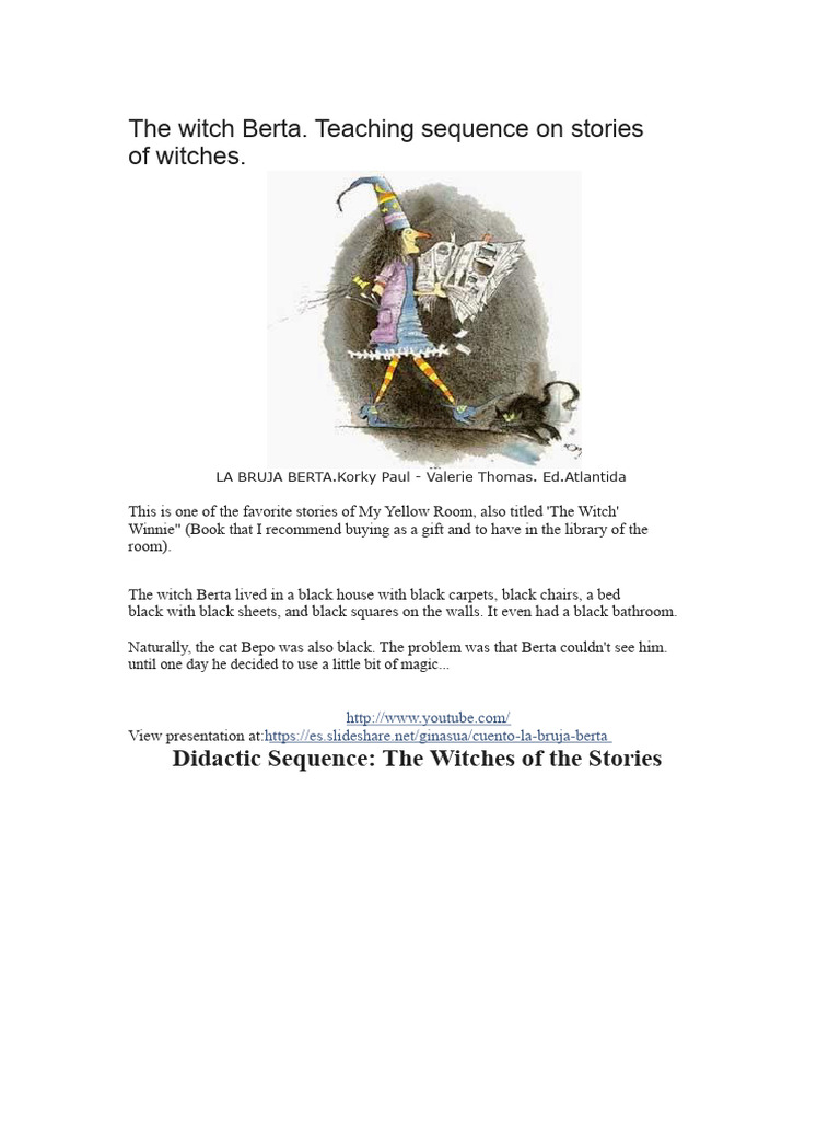 The witch Berta didactic sequence | PDF