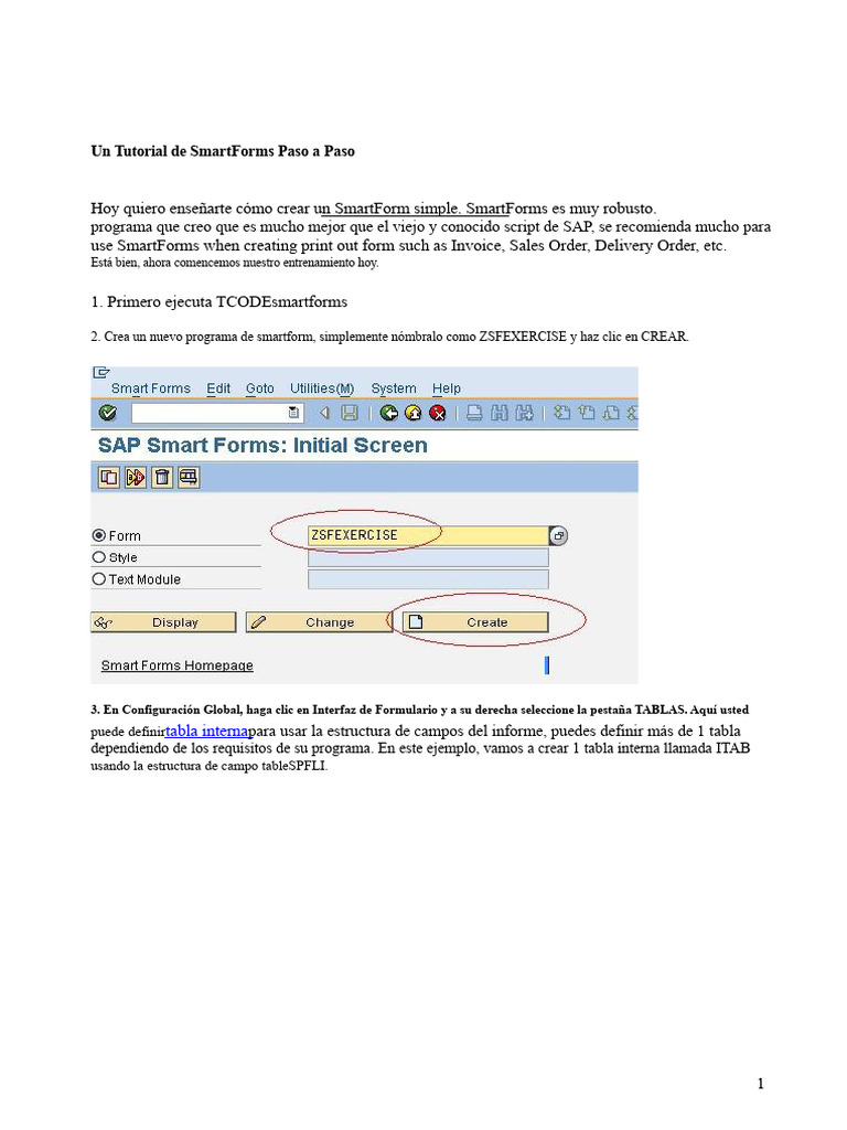 Un Tutorial Paso A Paso de SmartForms | PDF