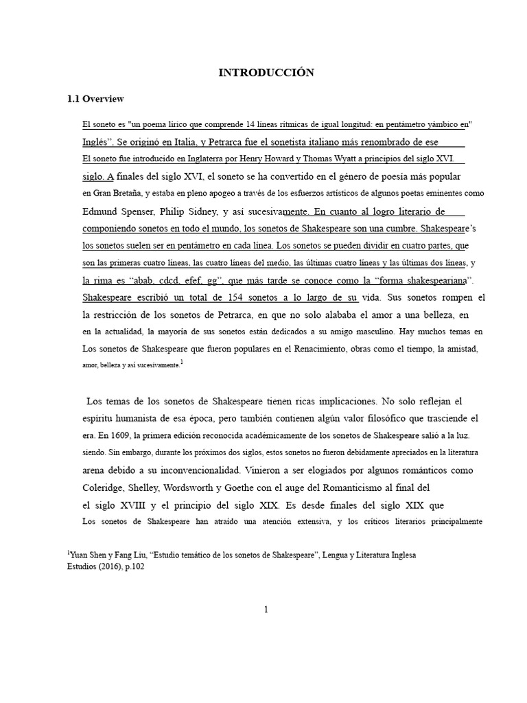pdf en inglés.docx | PDF | William Shakespeare | Sonetos