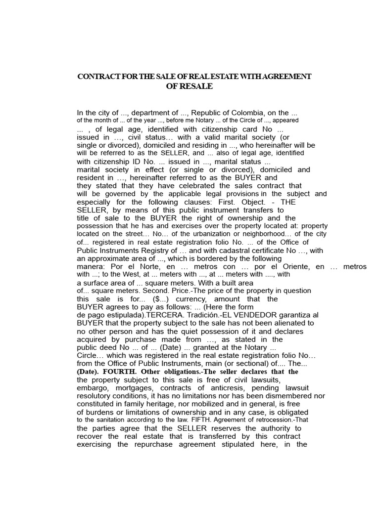 REAL ESTATE PURCHASE AGREEMENT WITH RIGHT OF REPURCHASE..doc | PDF ...