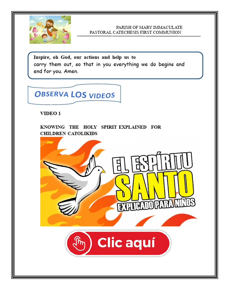 Catechesis No. 9 - The Holy Spirit, Pentecost | PDF | Pentecost | Holy ...