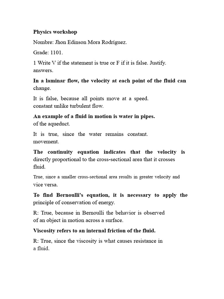 Hydrodynamics - Physics Workshop | PDF | Fluid Dynamics | Pressure