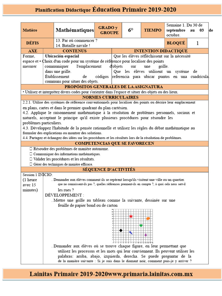 Octobre - 6ème Année Mathématiques (2019-2020) | PDF | Mathématiques ...