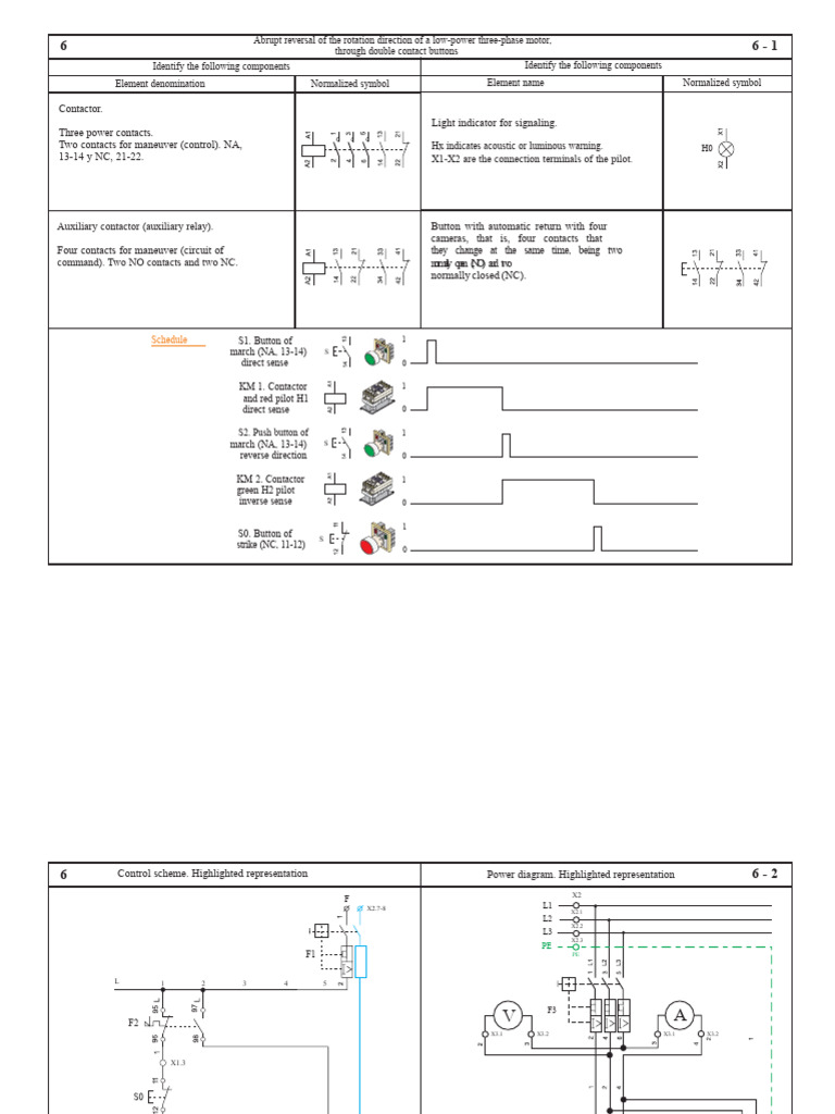 Double Push Button Reversal | PDF | Relay | Switch