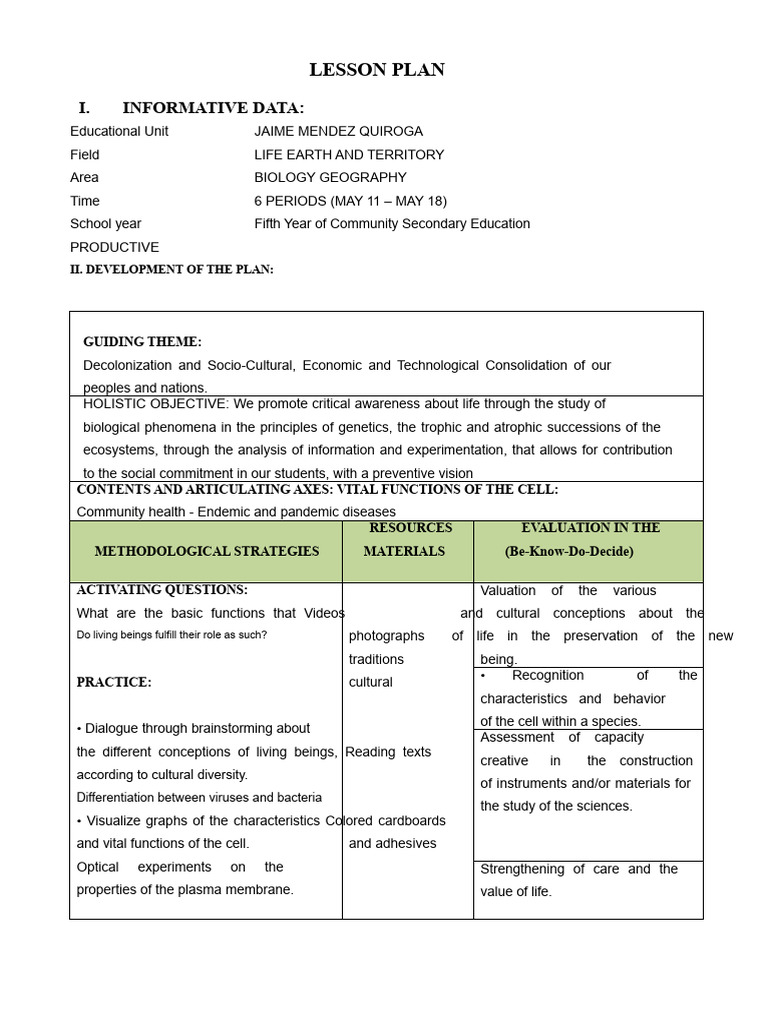 Lesson Plan (Natural Sciences) High School | PDF | Chemical Substances | Stoichiometry