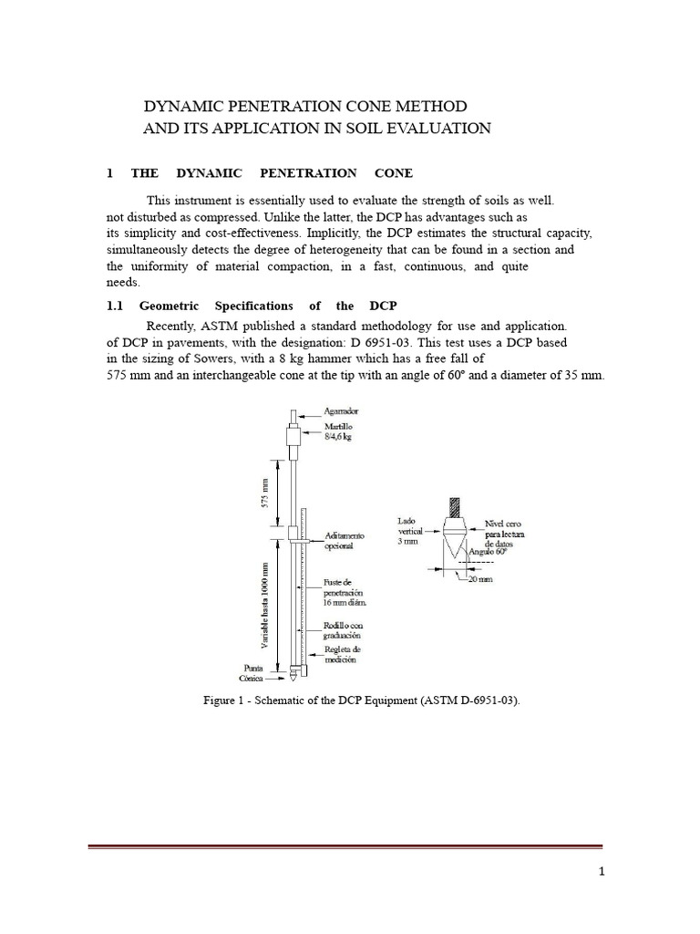 Dynamic Cone Penetration Test | PDF