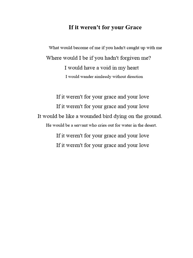 If It Were Not For Your Grace | PDF