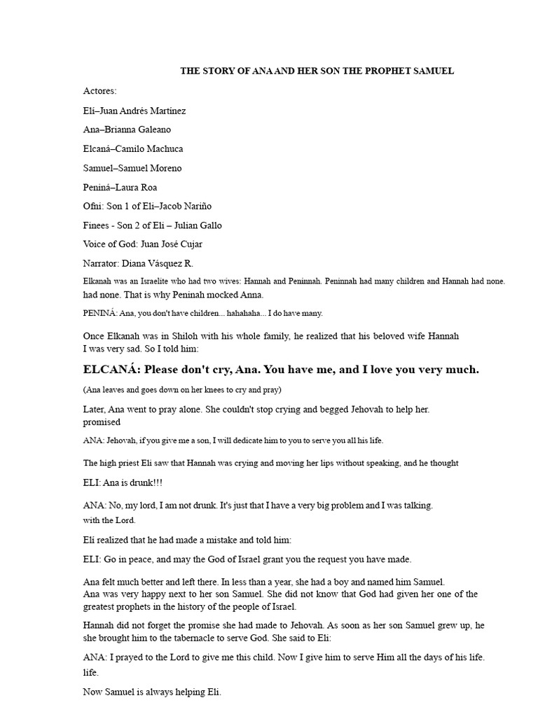 The Story of Ana and Her Son Samuel | PDF | Samuel