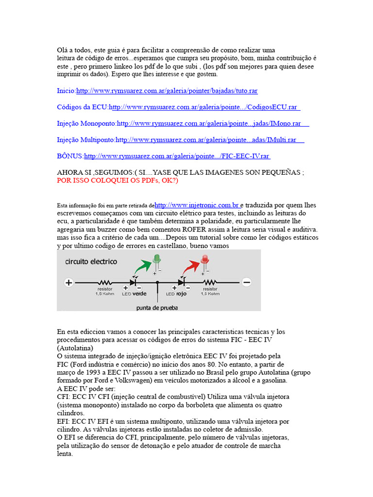Injeção EEC IV | PDF | Injeção eletrônica