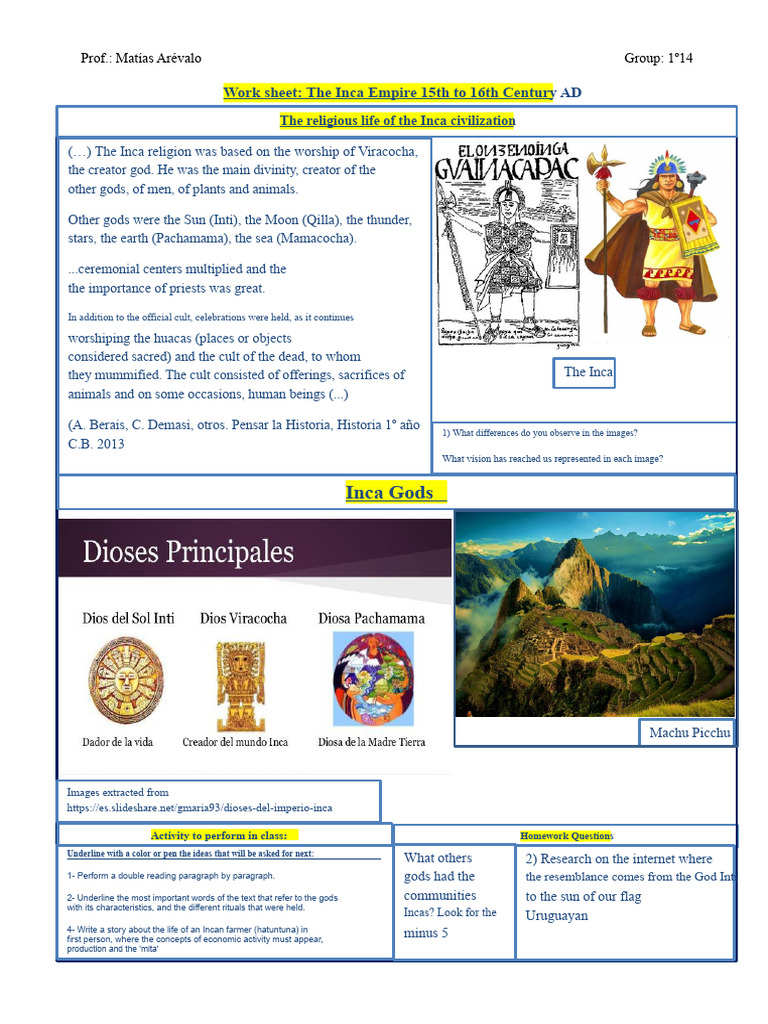 Religion of The Inca Empire 1 | PDF | Inca Empire | Deities