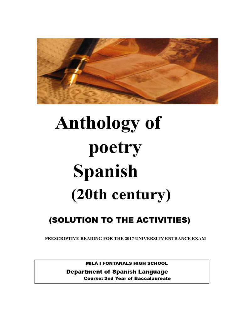 Solutions Anthology Spanish Poetry | PDF | Poetry | Surrealism