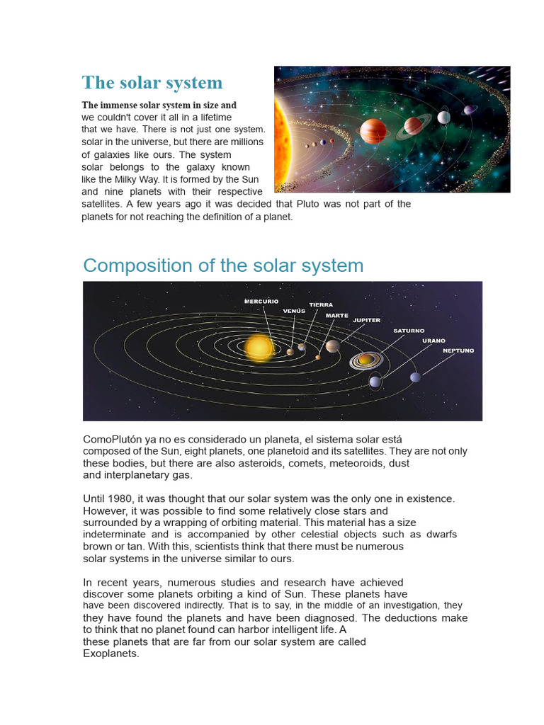 The Solar System | PDF | Planets | Solar System