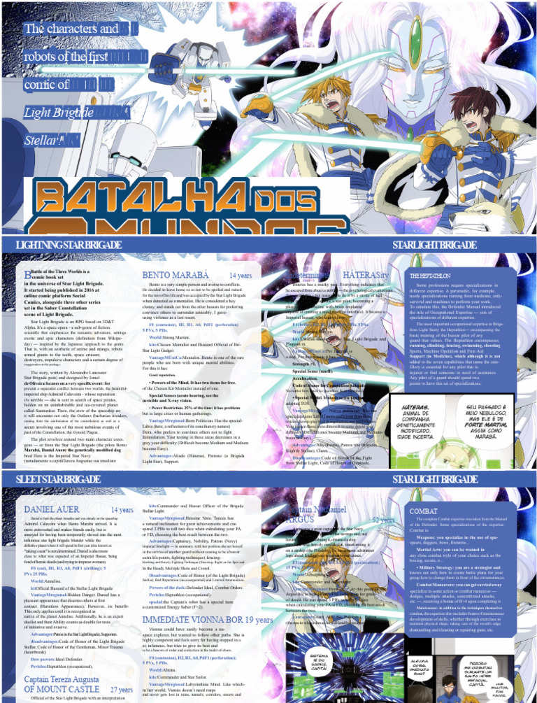 Star Light Brigade: Characters & RPG Guide | PDF