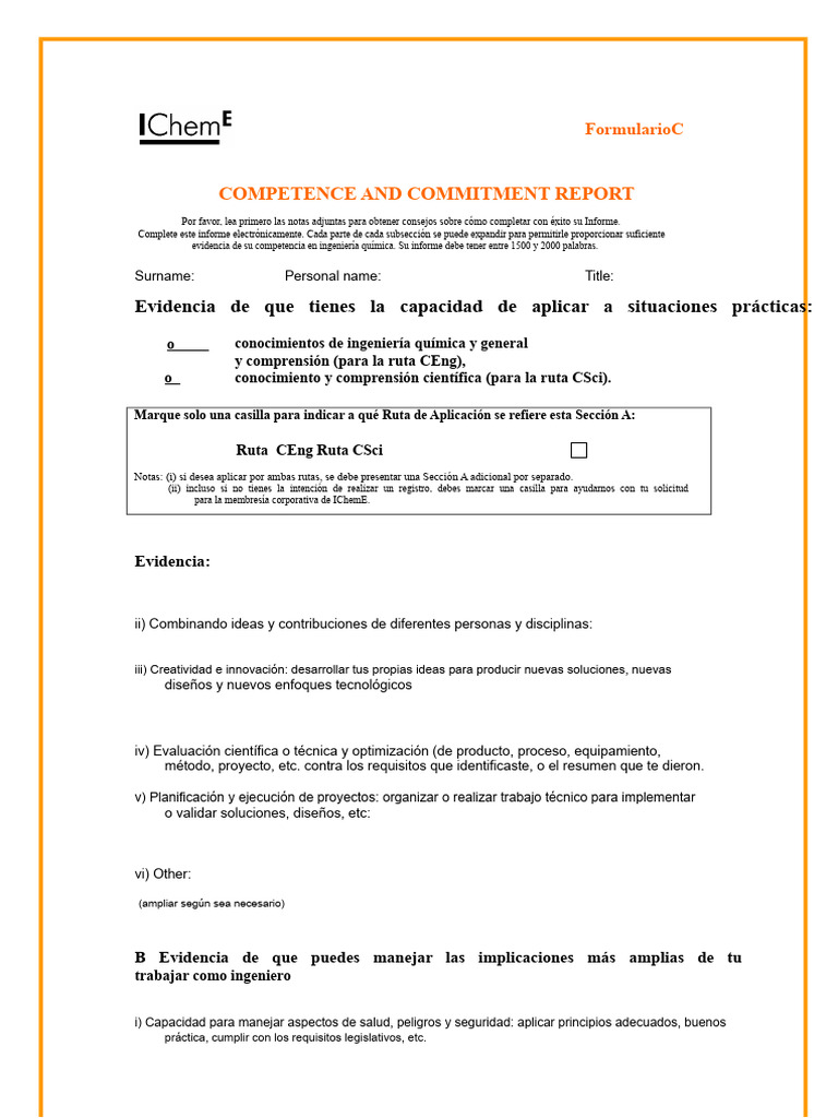 Informe C&C de IChemE | PDF | Ingeniería Química | Liderazgo