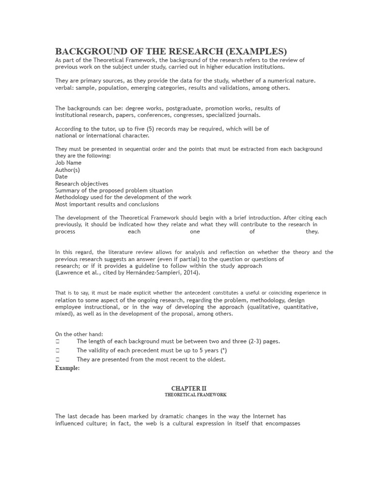 Background of The Research | PDF | Hypothesis | Theory
