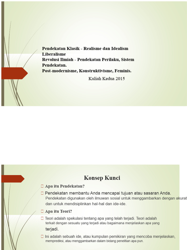 Teori Realisme dalam Hubungan Internasional | PDF