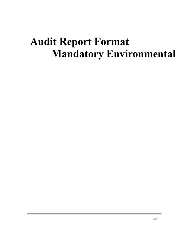 Environmental Audit Report Template | PDF | Audit | Waste