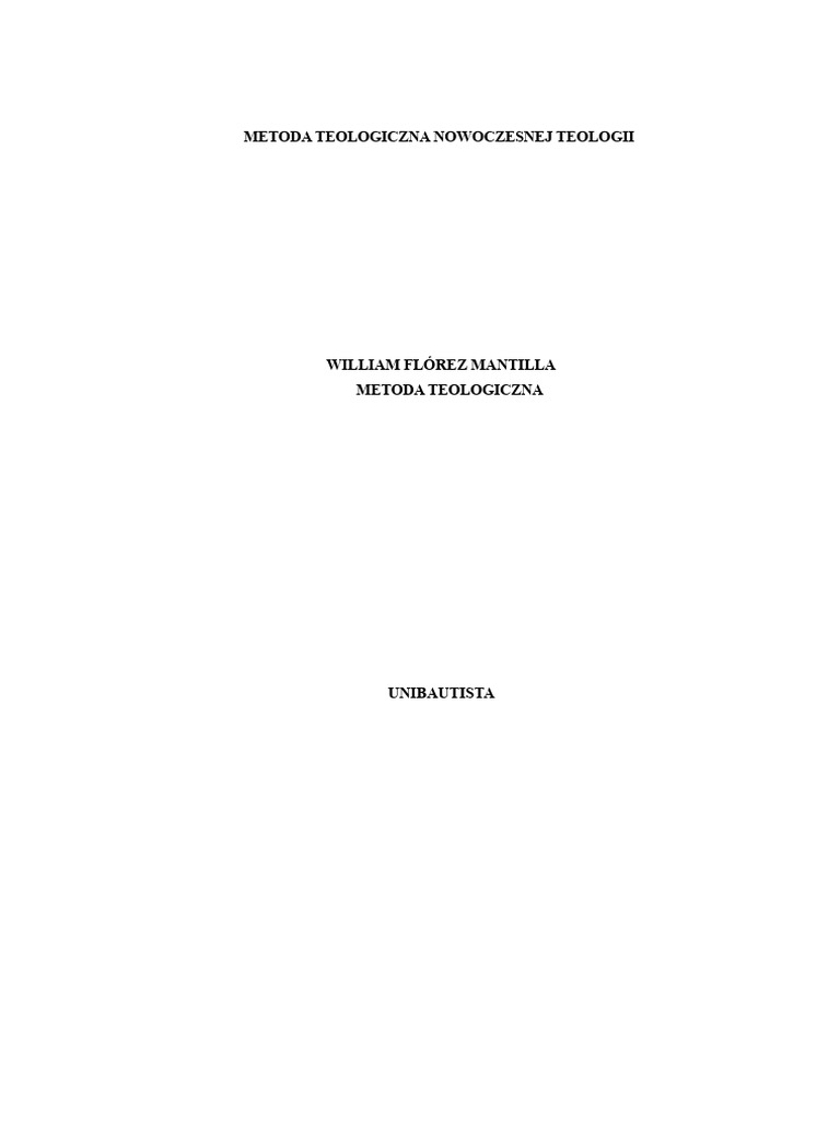 Teologia Moderna | PDF