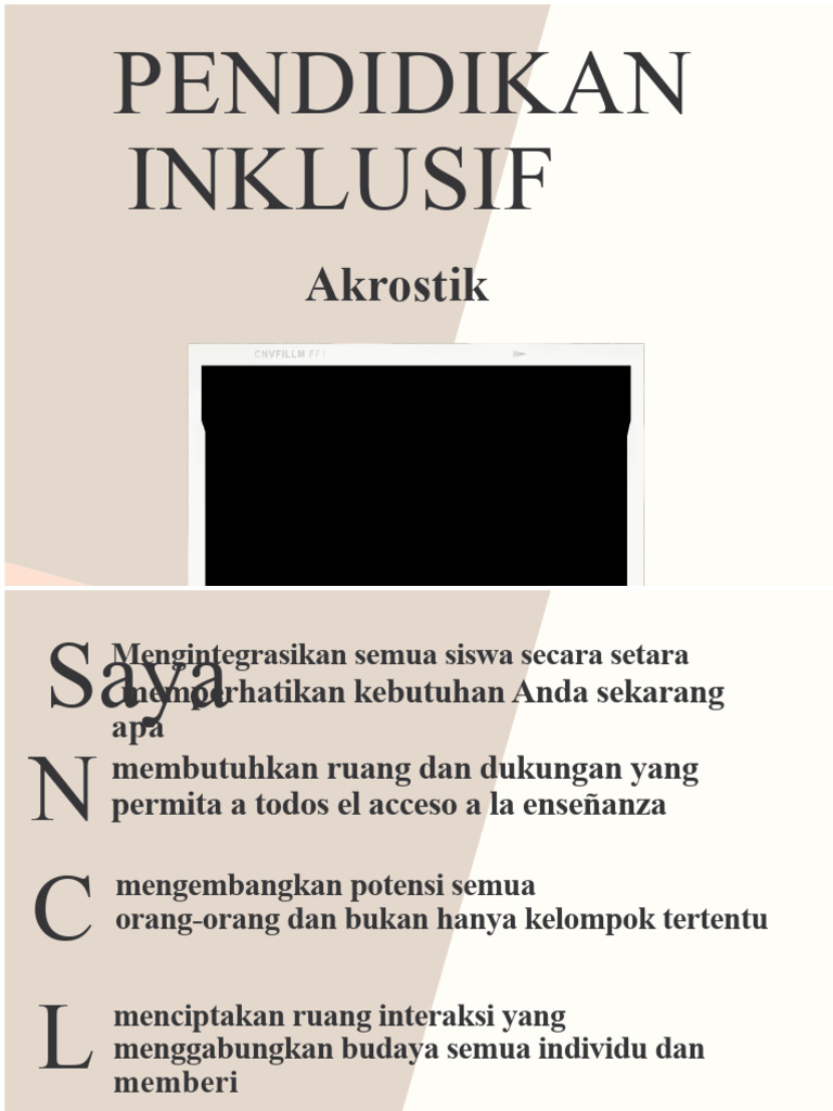 Akrostik Pendidikan Inklusif | PDF