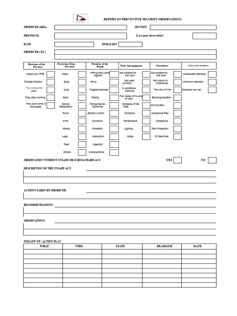 Preventive Observations - Safety - OPS | PDF | Safety | Occupational ...