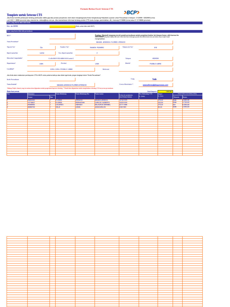 Template Setoran CTS_v201508 (1) | PDF