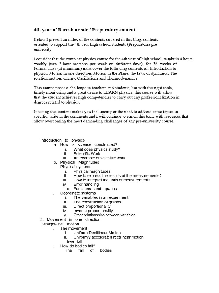 4th Year High School Physics Guide | PDF | Force | Momentum