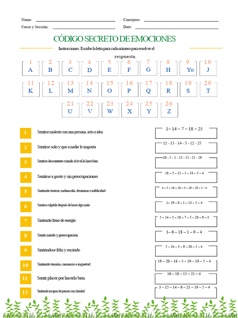 Código Secreto de Emociones | PDF