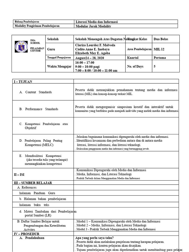 Pembelajaran Literasi Media SMA | PDF