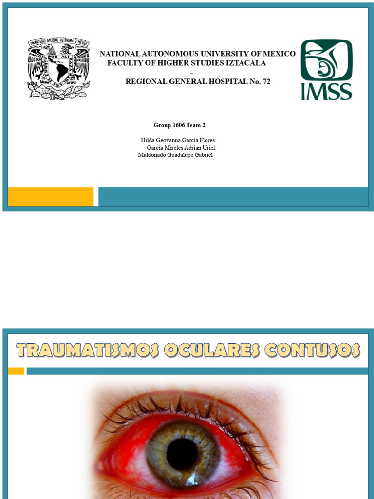 Blunt Eye Trauma | PDF | Human Eye | Medical Specialties