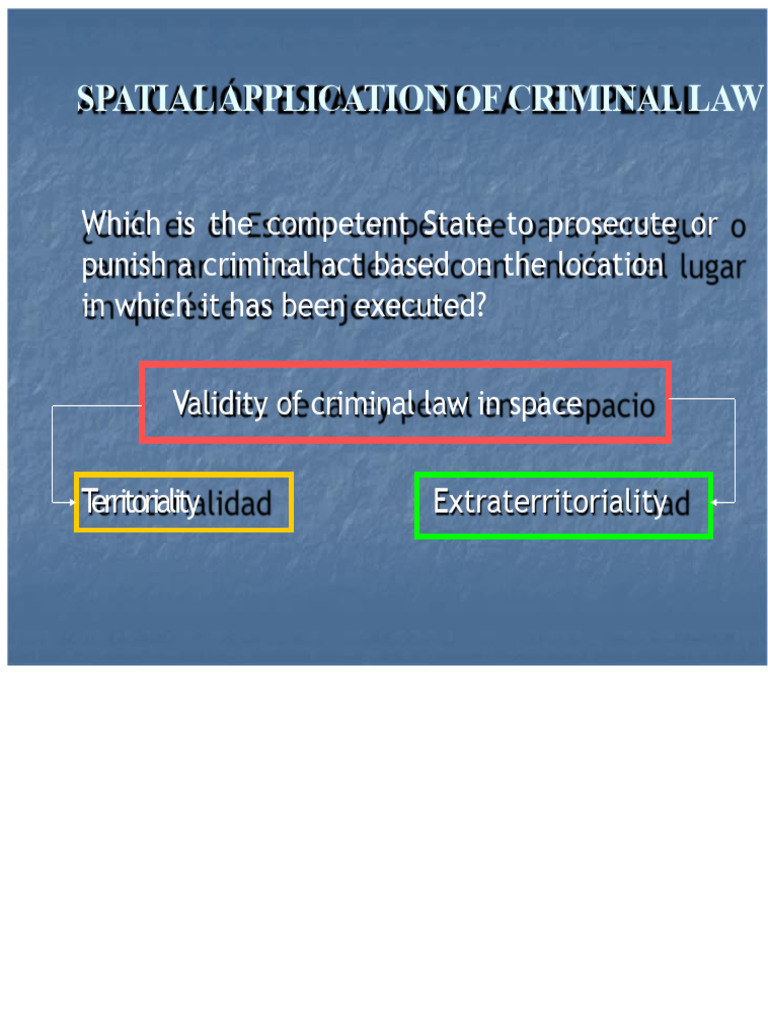 03 Spatial and Personal Application of Criminal Law | PDF | Crimes ...