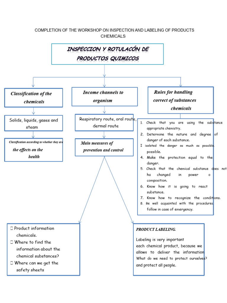 Concept Map - Inspection and Labeling of Chemical Products | PDF ...