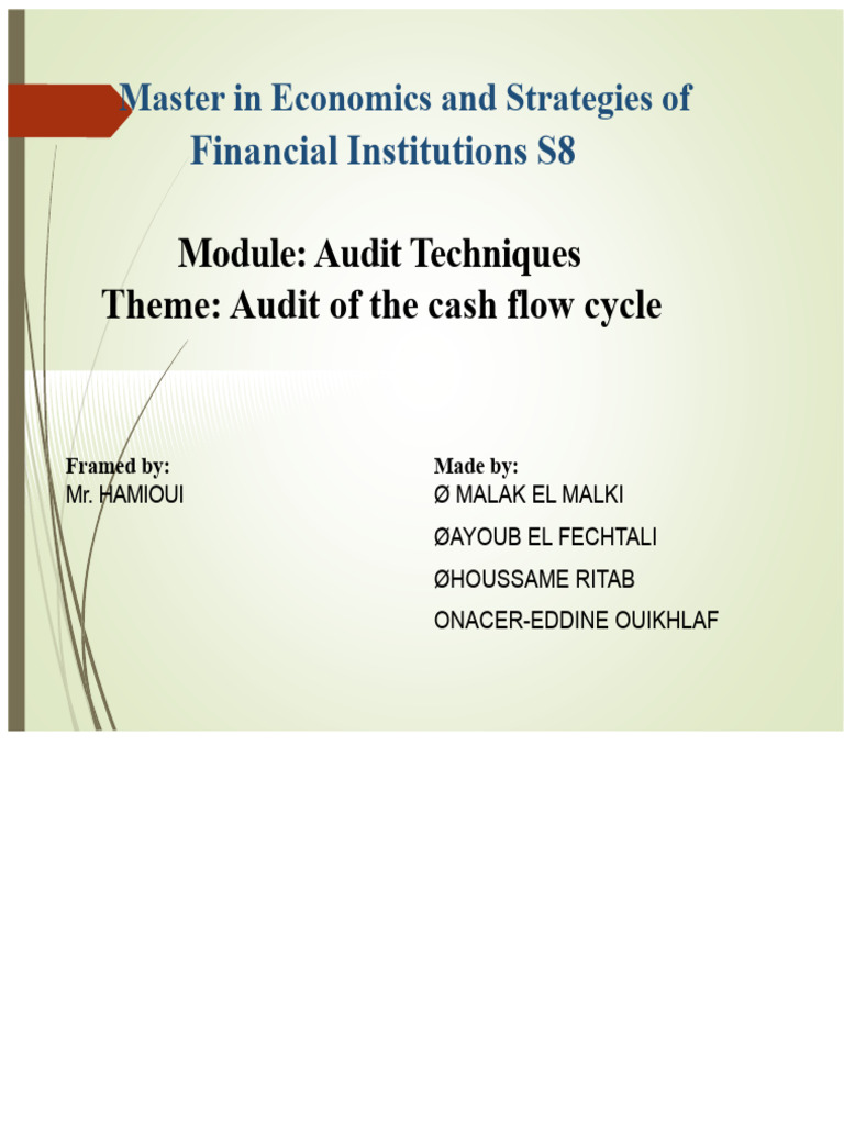 Cash Audit | PDF | Internal Control | Banks
