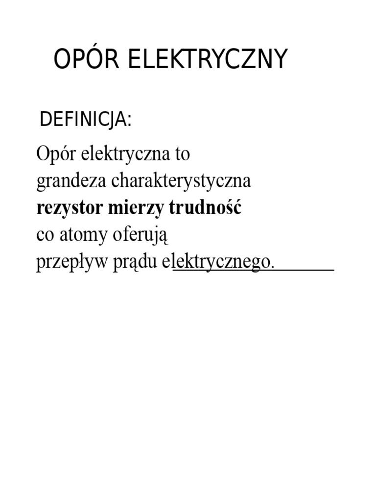 Opór Elektryczny | PDF
