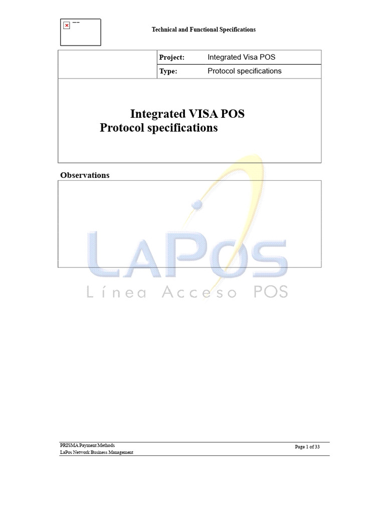 Visa Integrated POS - Communication Protocol Specification v1 - 09 ...