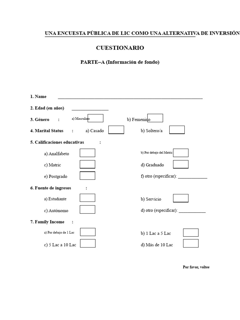 Cuestionario del Proyecto LIC | PDF | Seguro | Economias