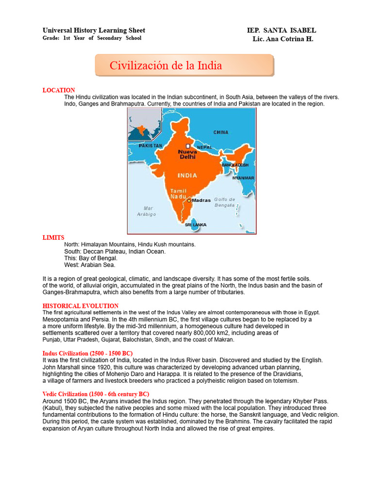 Overview of Ancient Indian Civilizations | PDF | Indus River | Indian ...