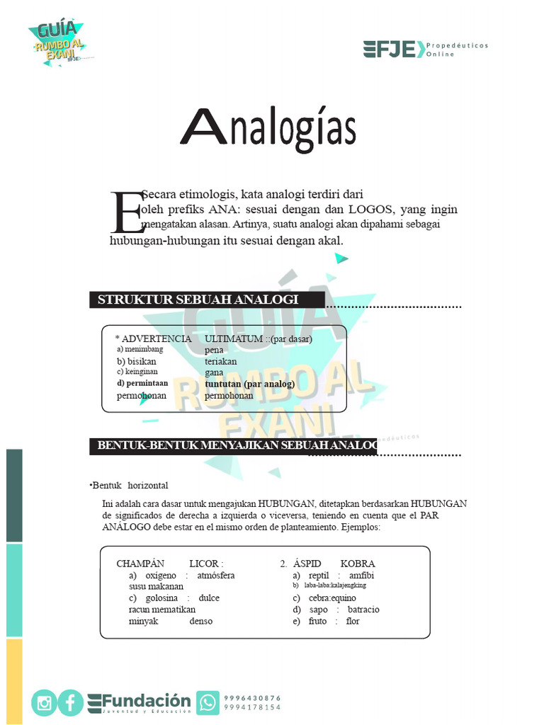 Panduan Pemahaman Membaca Analogi | PDF
