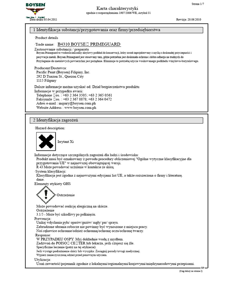 b4310 Boysen Primeguard | PDF