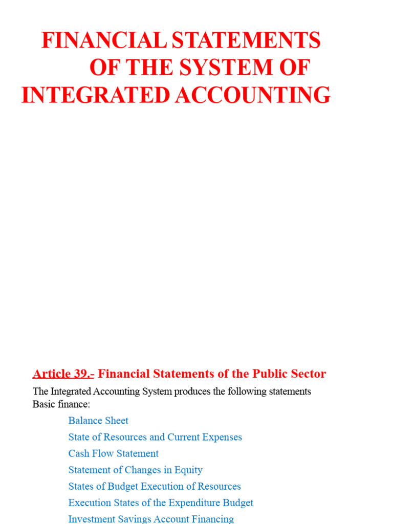 Integrated Accounting System | PDF | Expense | Balance Sheet