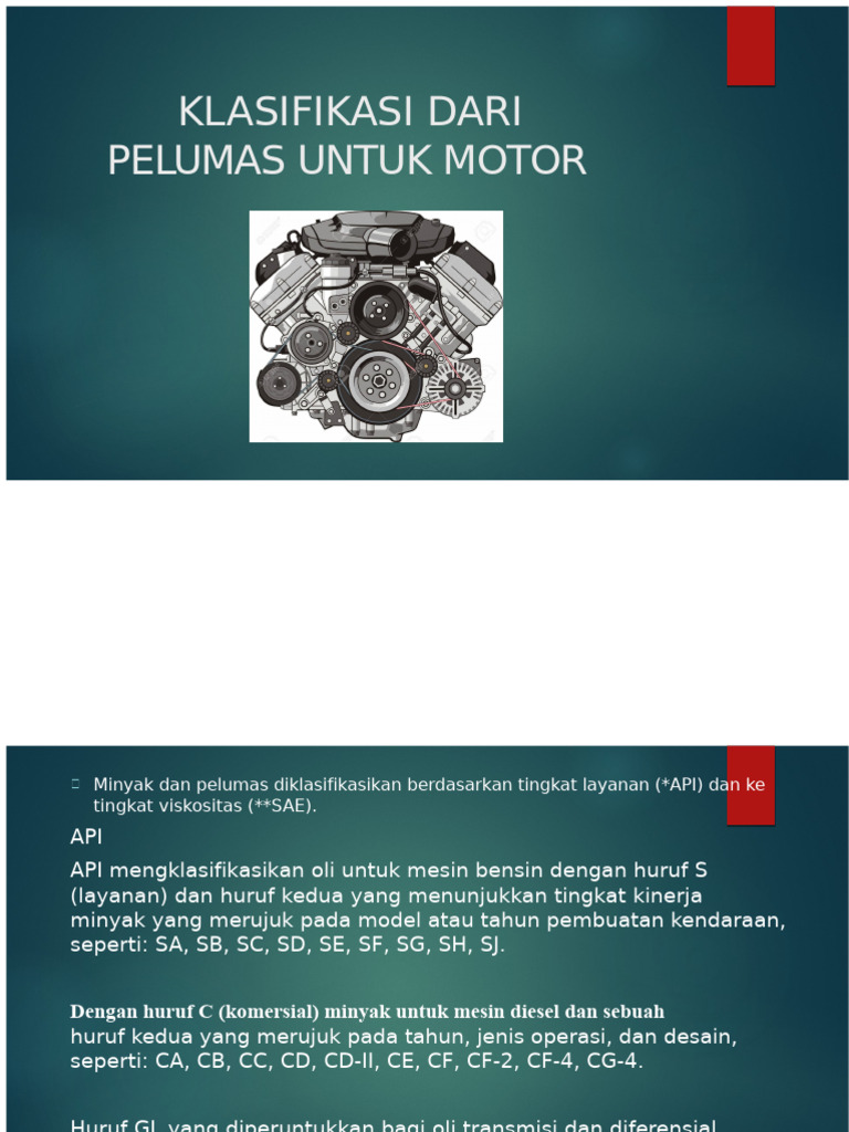 Klasifikasi Lubrikasi Untuk Mesin | PDF