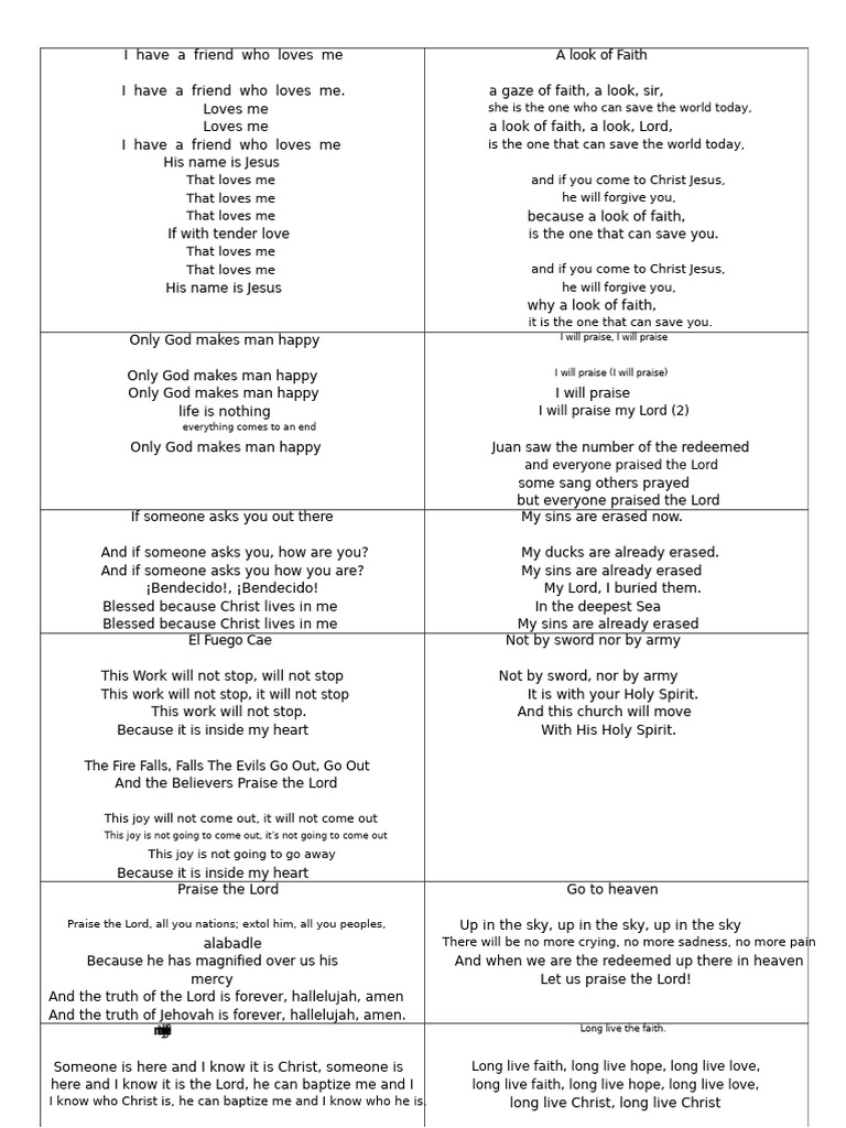 I Have A Friend Who Loves Me | PDF | God In Christianity | Jesus