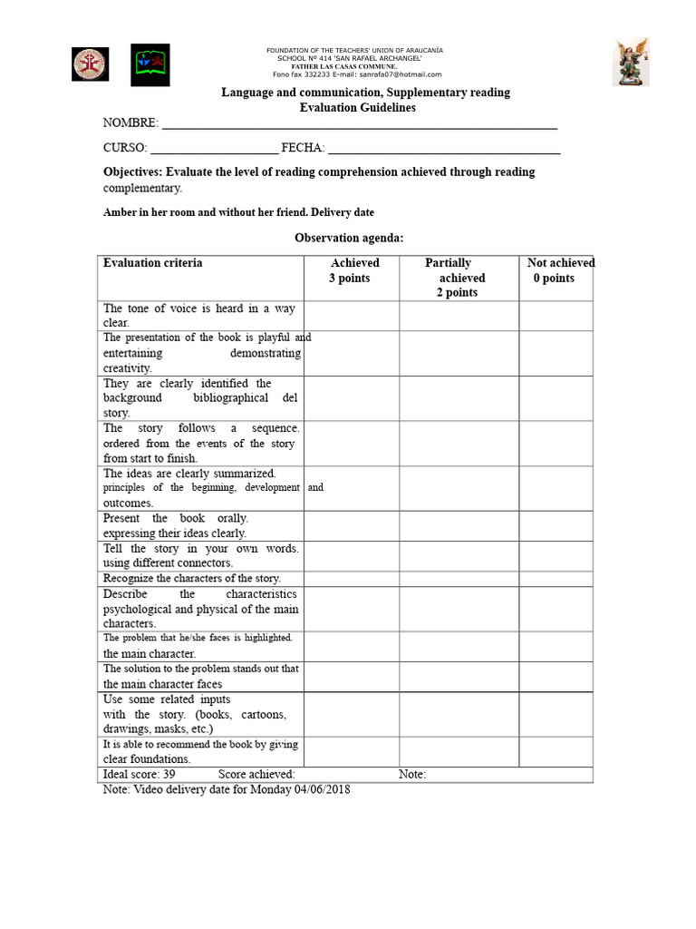 Supplementary Reading. Evaluation Guidelines | PDF
