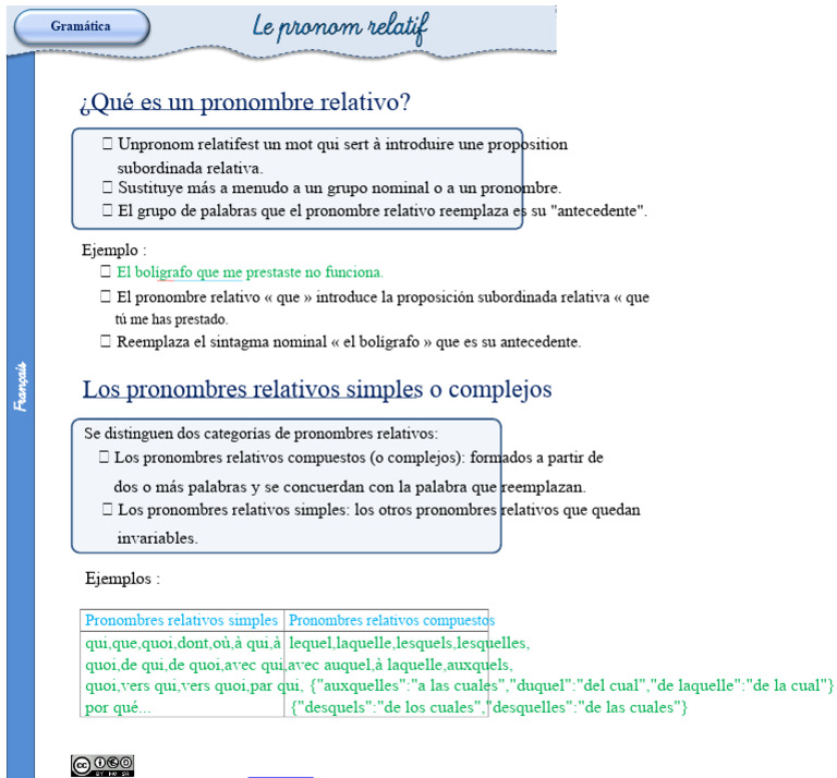 Lección Pronombre Relativo | PDF